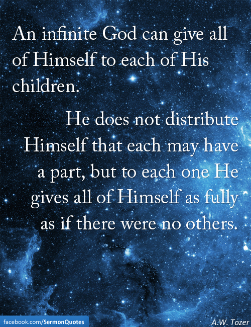 An infinite God - SermonQuotes