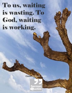 Waiting is working - SermonQuotes