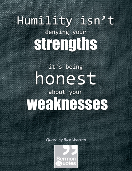 Humility isn’t denying your strengths - SermonQuotes