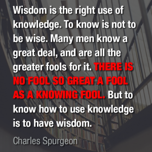 Wisdom is the right use of knowledge - SermonQuotes