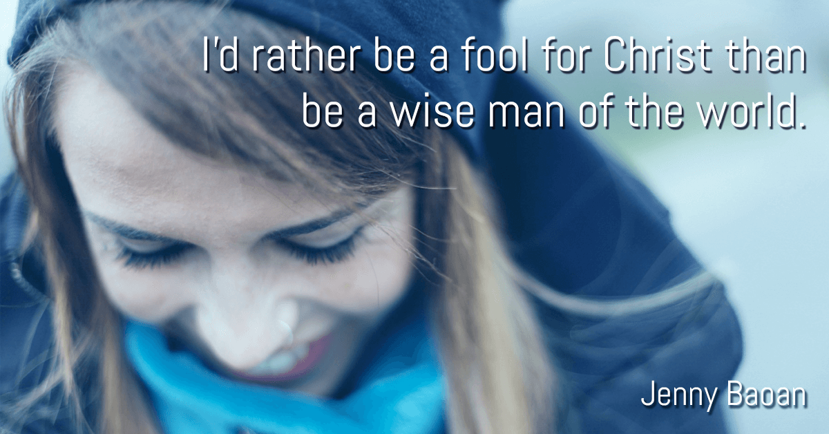 I'd rather be a fool