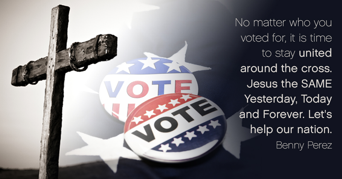 No matter who you voted for, it is time to stay united around the cross.